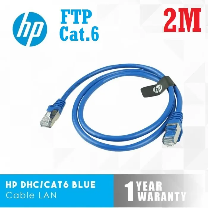 HP Cable LAN DHC-CAT6 FTP Blue RJ45 2 Meter Kabel Lan 2M | Lazada Indonesia