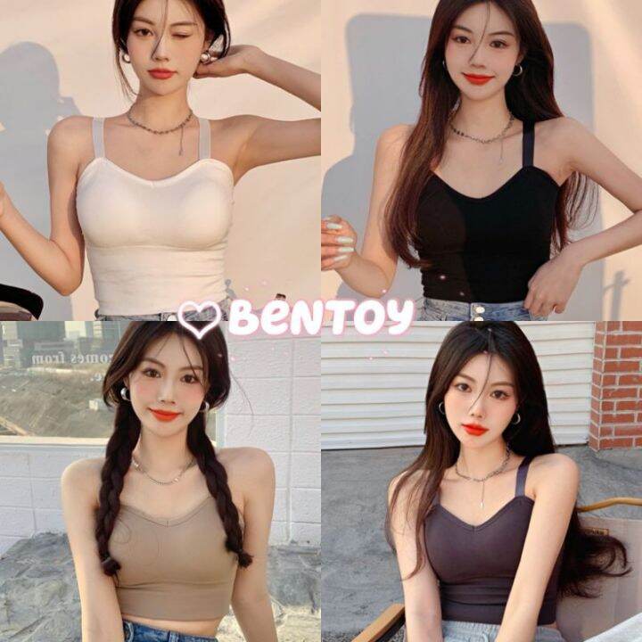 Bentoy*bratop*เสื้อสายเดี่ยวฟองน้ำในตัวถอดออกได้ใส่สบายNO.42-7 | Lazada.co.th