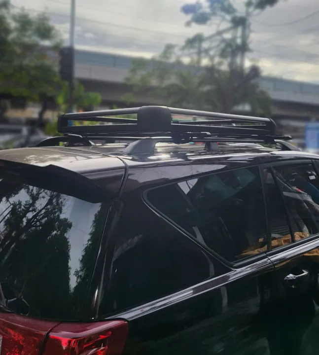 Toyota Innova 38x50 Black Double Wall Roof Rack Luggage Rack with Clip ...