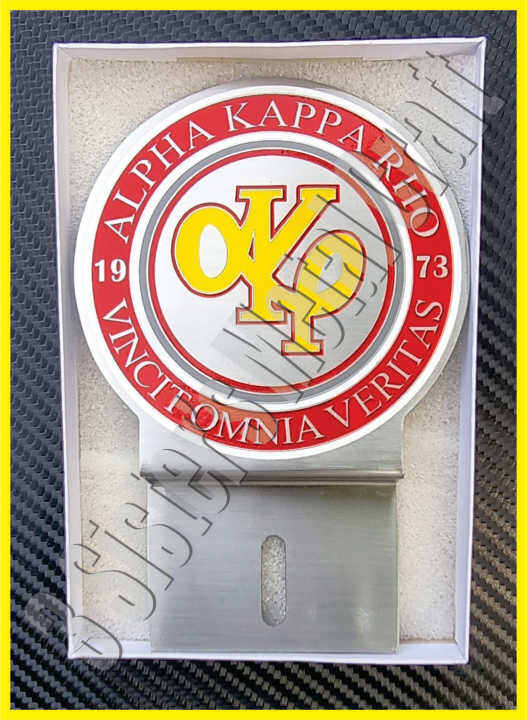 Alpha Kappa Rho (AKRHO) Car plate # Emblem, Stainless materilas ...