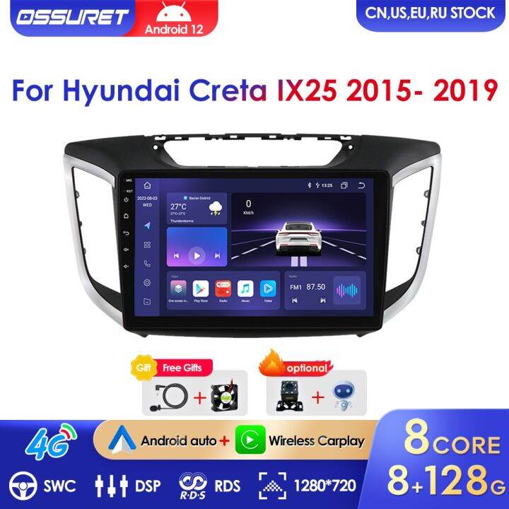 Android Auto Car Radio For Hyundai Creta IX25 2015 2016 2017 2018 2019 Multimedia Video Player ...