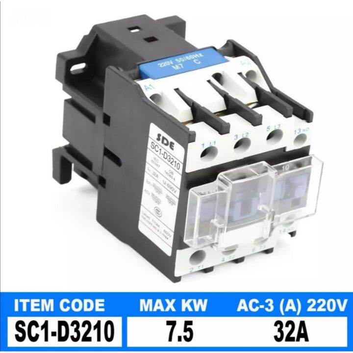 3 Phase Motor Taiwan High Quality AC SDE Magnetic Contactor Relay SC1 ...