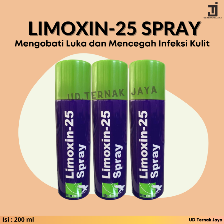 Limoxin-25 Spray 200 ml Obat Luka dan Cegah Infeksi Kulit pada Hewan ...