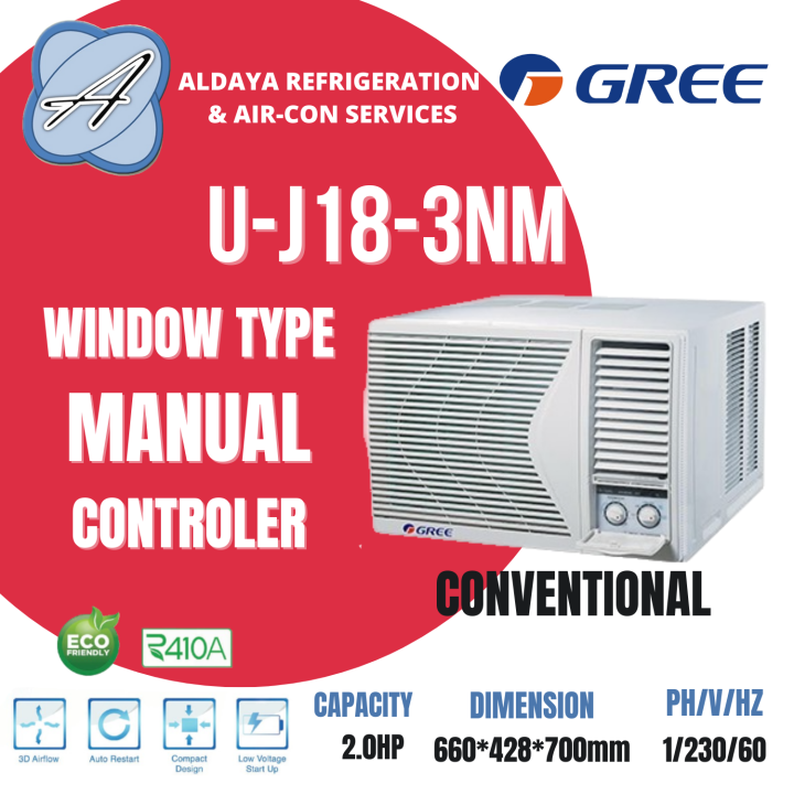 GREE WINDOW TYPE 2.0HP CONVENTIONAL ( MANUAL CONTROLLED ) | Lazada PH