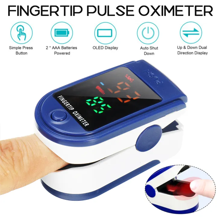 LED Display (30-250Bpm) Multi-function Digital Oximeter Portable ...