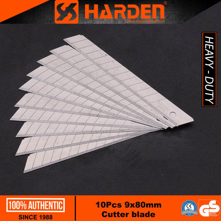 Harden 570341 10Pcs 9x80mm Cutter blade (PROFESSIONAL) SK5 Steel Cutter ...