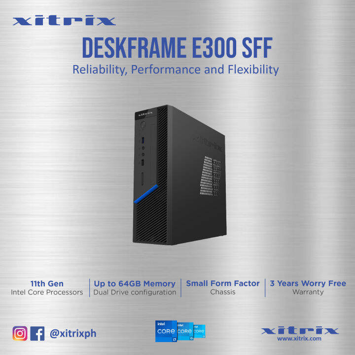 Xitrix DeskFrame E300 SFF 11G Core i7 Computer (Core i7-11700F, 16GB ...