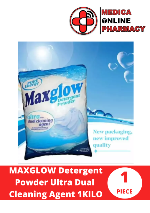 MAXGLOW Detergent Powder Ultra Dual Cleaning Agent 1KILO | Lazada PH