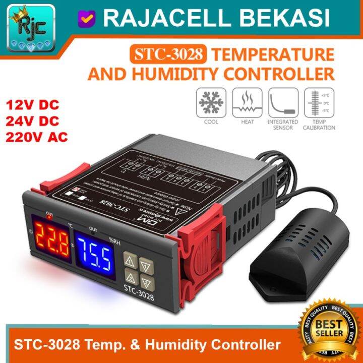 STC3028 Temperature Humidity Control Thermostat Suhu dan Kelembapan ...