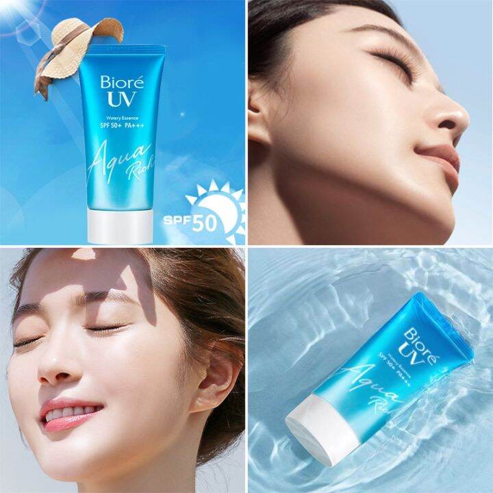 Biore UV Sunscreen Cream whitening Sunblock SPF 50+ PA++++ Aqua Rich ...