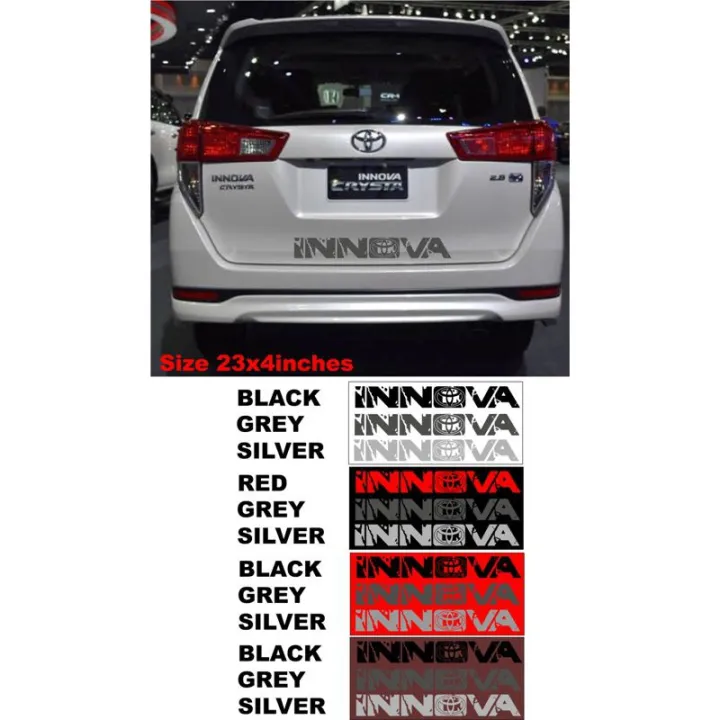 popular Toyota INNOVA Tailgate Sticker Design for any model | Lazada PH
