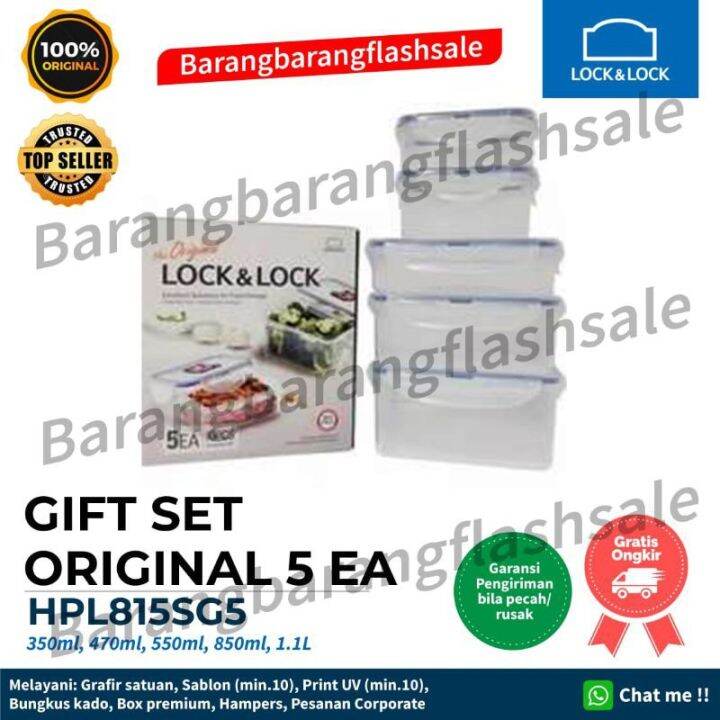 Lock n Lock Gift Set 5p 5pcs Putih HPL815SG5 Kado Hampers LocknLock ...