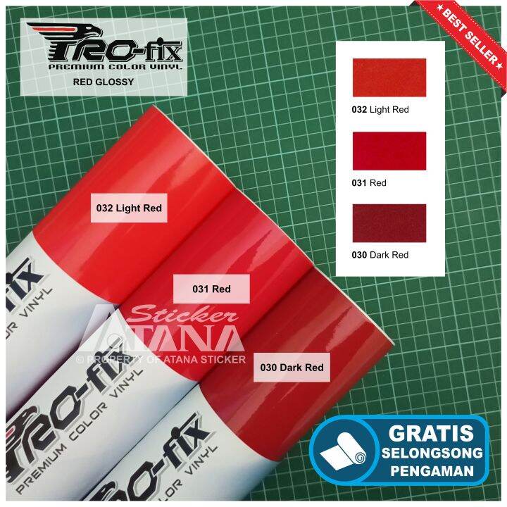 Skotlet Merah Glossy Scotlet Red Tua Muda Stiker Maroon Cabai Metalik ...