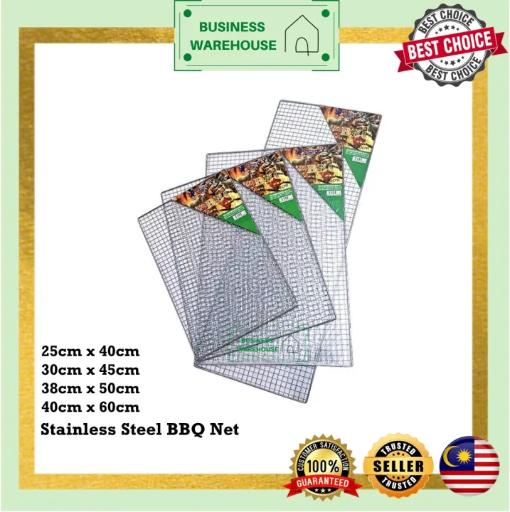 Stainless Steel BBQ Barbecue Grill Net / Jaring Besi BBQ Pemanggang ...