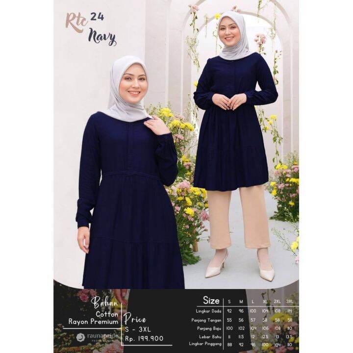 Rauna Tunic Rayon / RTC-24 / Fashion Muslim | Lazada Indonesia