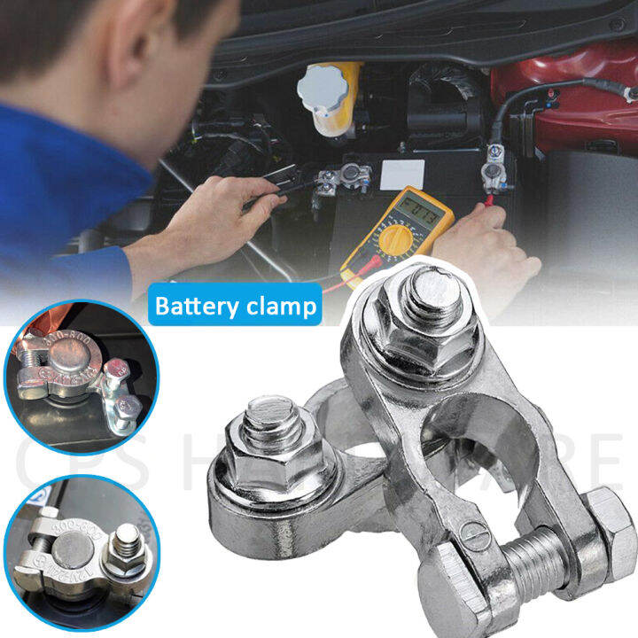 1Pair Of Car Battery Terminals Heavy Duty Stud Type Cable Positive ...