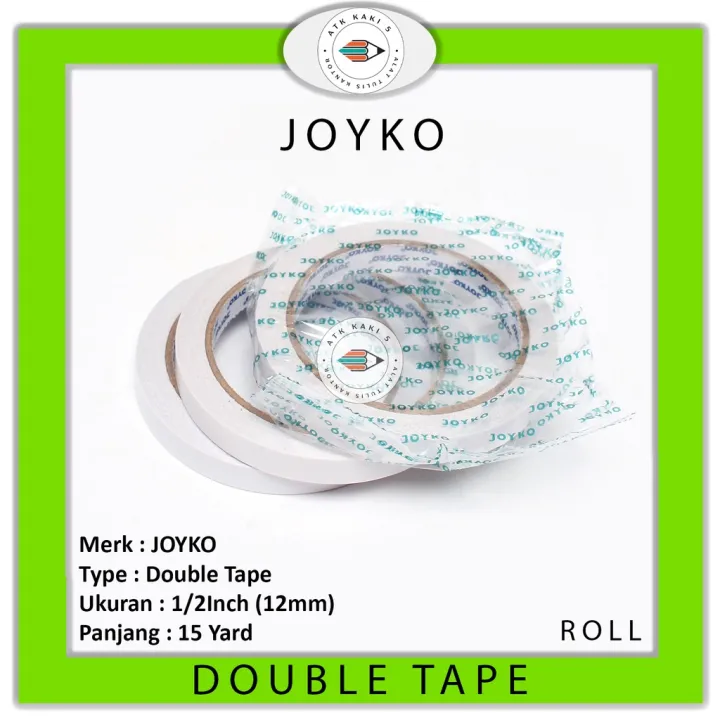 JOYKO - Double Tape 12MM X 15 YARD / 1/2 INCH - ROLL | Lazada Indonesia