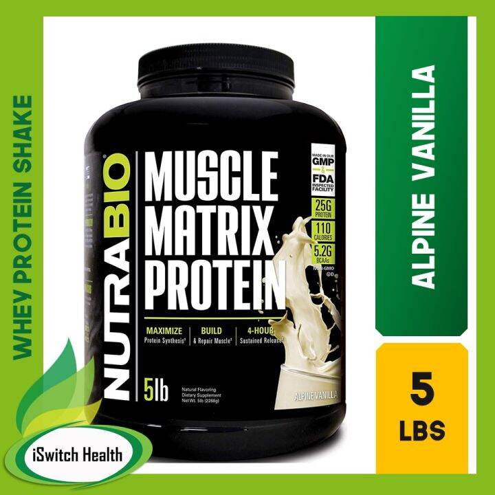 NutraBio Muscle Matrix - 5lbs Whey Protein Shake Powder | Lazada PH