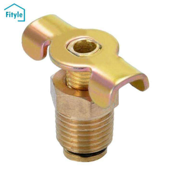 Fityle Air Compressor Tank Drain Valve Switch Plug Screw Brass with T ...