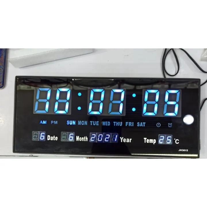 LED Digital Clock with Alarm Temperature Calendar Wall Hang Table Clock ...