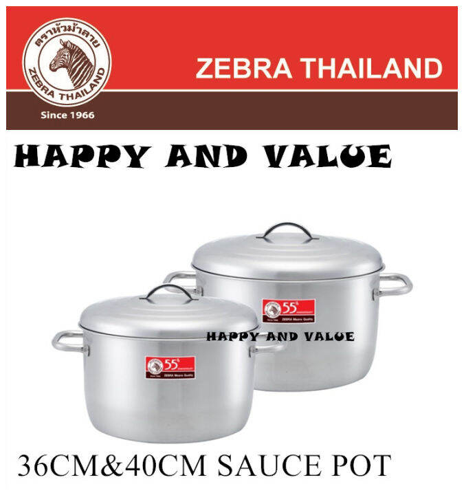 100% Original Thailand Zebra Stainless Steel Sauce Pot 36cm & 40cm ...