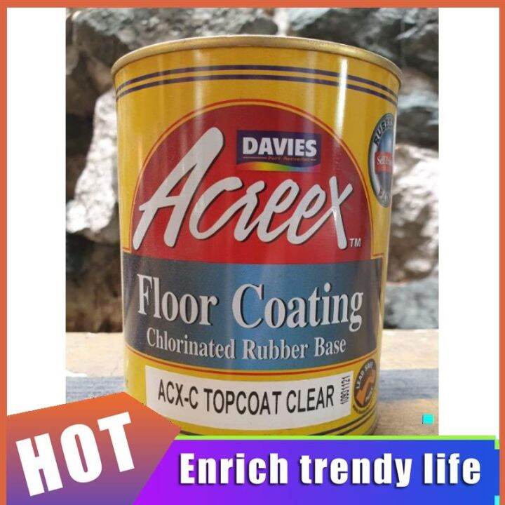 Acreex Floor Coating ACX-C Topcoat Clear 1L Davies Chlorinated Rubber ...