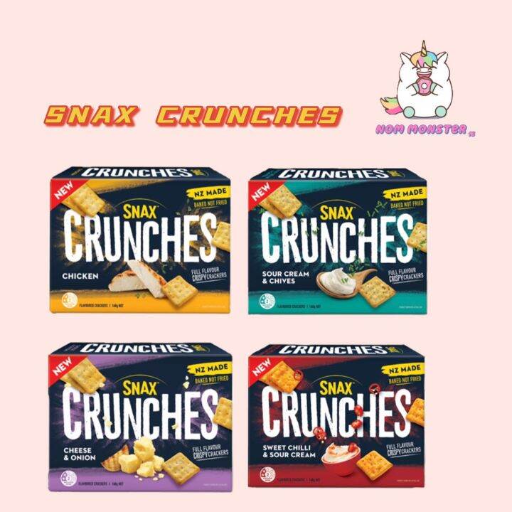 Readystock 🔥 SNAX Crunches Crispy Crackers 160g titbits snacks biscuits ...