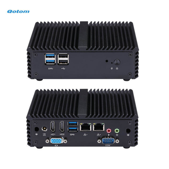 Fanless Dual LAN 3 HD Display Ports Quad Core 1.6 GHz Pentium J3710 ...