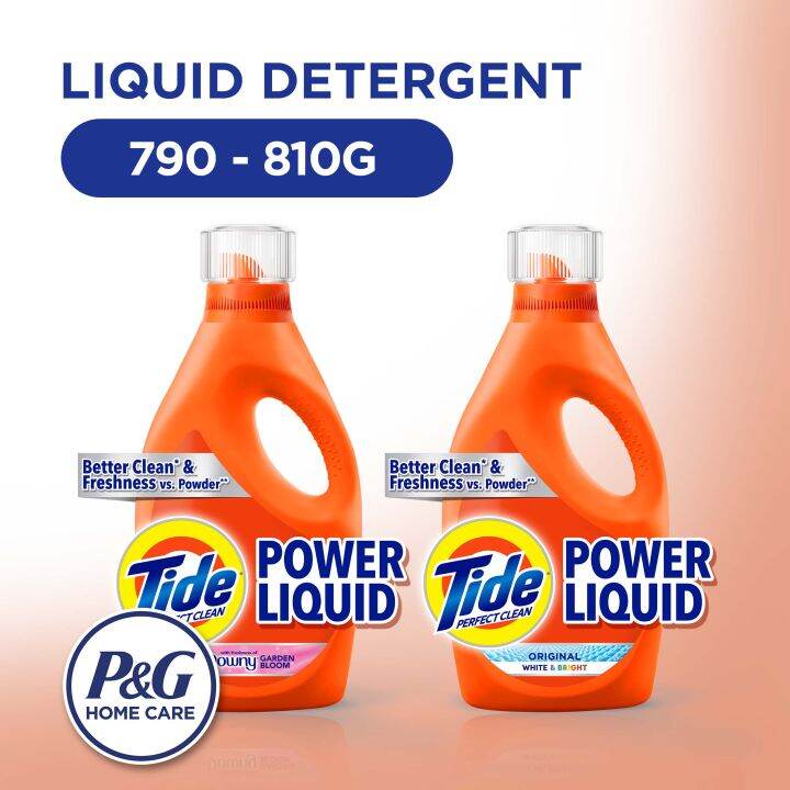 Tide Liquid Detergent Original White & Bright Garden Bloom 790G-810G Bottle (Laundry, Detergent ...