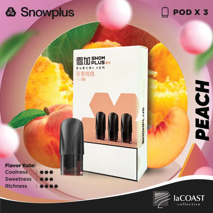 SNOWPLUS NEW Flavor Peach Tea pods Cartridge Replacement Refill Vape ...
