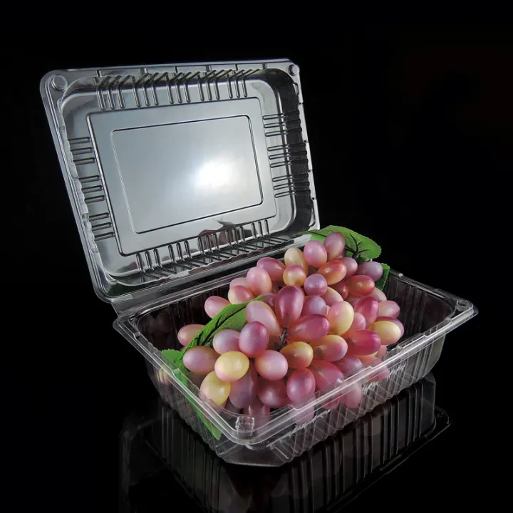 Fresh Produce Supermarket Disposable Fruit Crisper Box with Lid Plastic ...