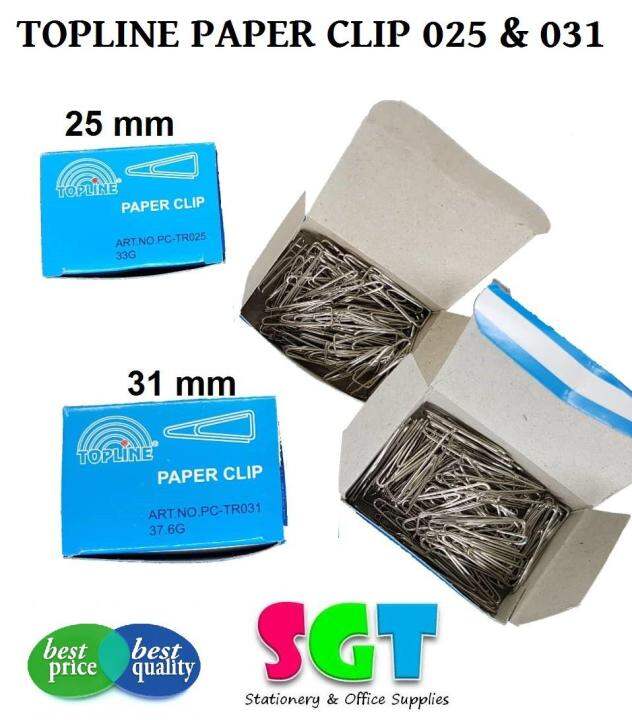 TOPLINE Triangle PAPER CLIPS 025 (25MM) 10 X INNER BOX | Lazada