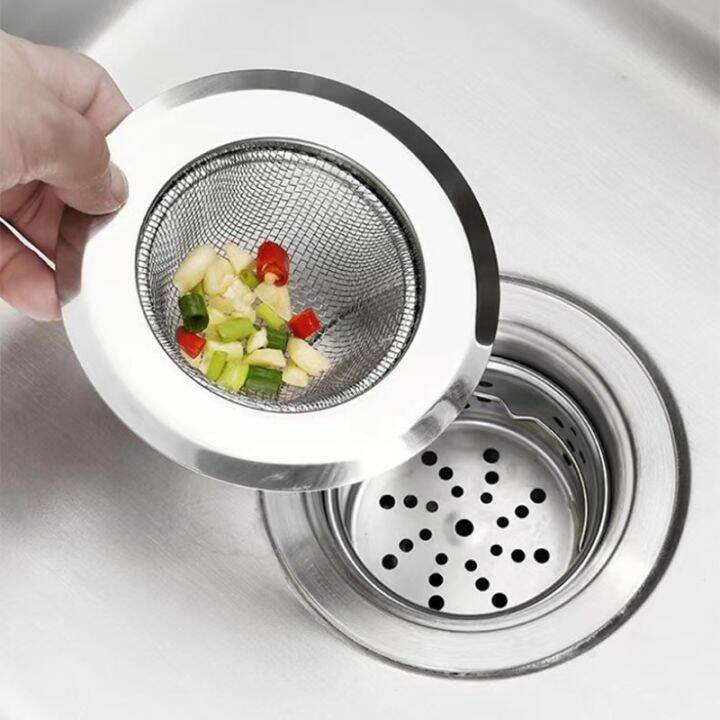 Kitchen Sink Strainer Stainless Steel Sink Funnel Anti Blocking Sink ...