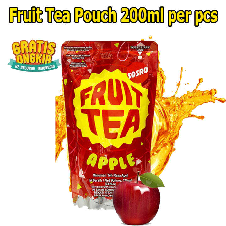 Fruit Tea Pouch Sosro Apel 200 ml Per Pcs | Lazada Indonesia