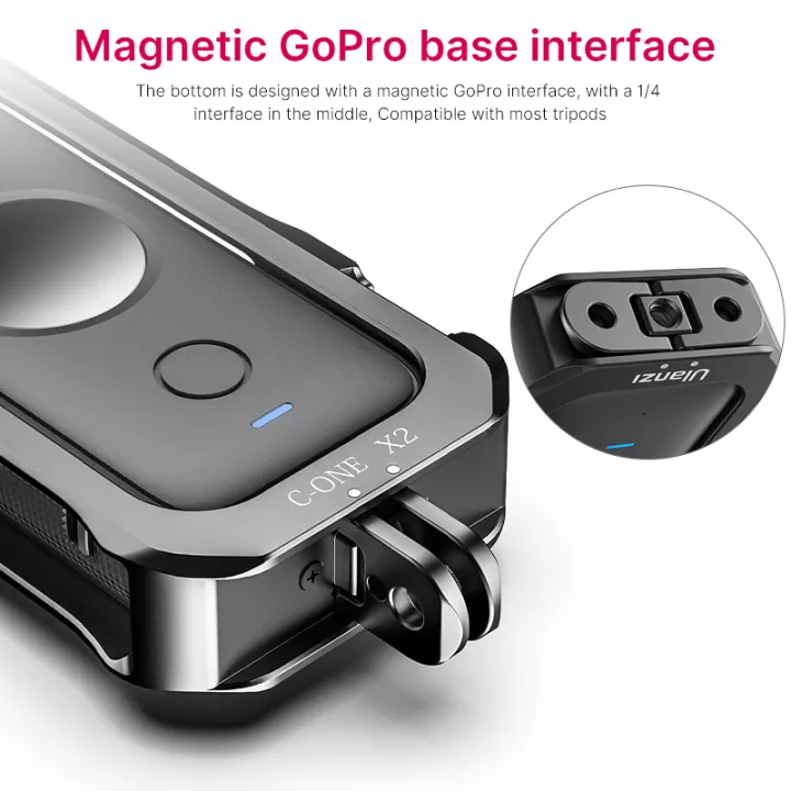 Ulanzi Insta360 ONE X2 Case Cage Action Camera Rig with Cold Shoe ...
