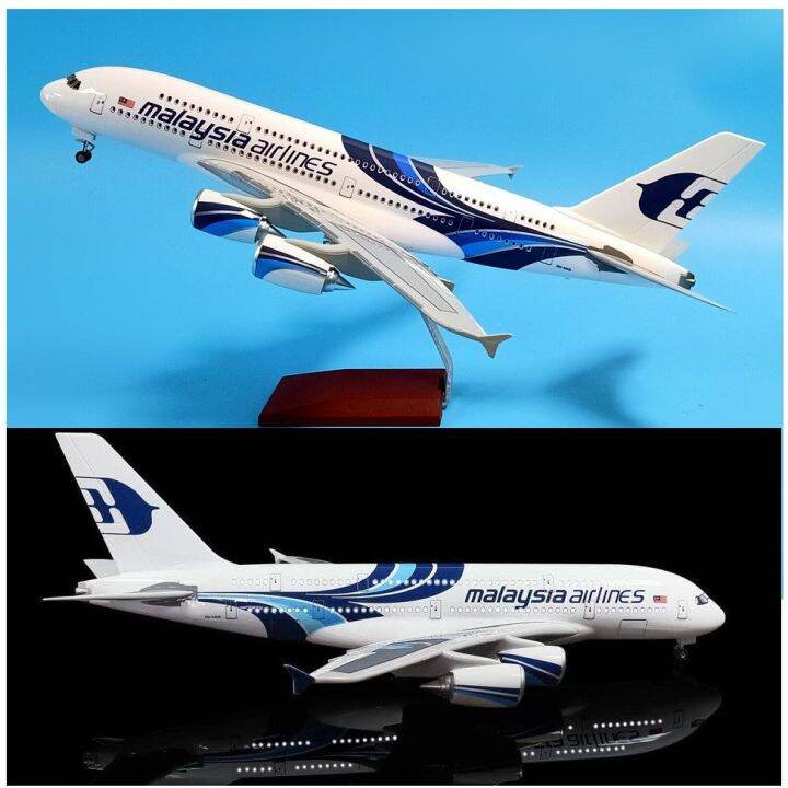 NEW Malaysia Airlines A380 47CM LED light (1:100) Aircraft Model Die ...