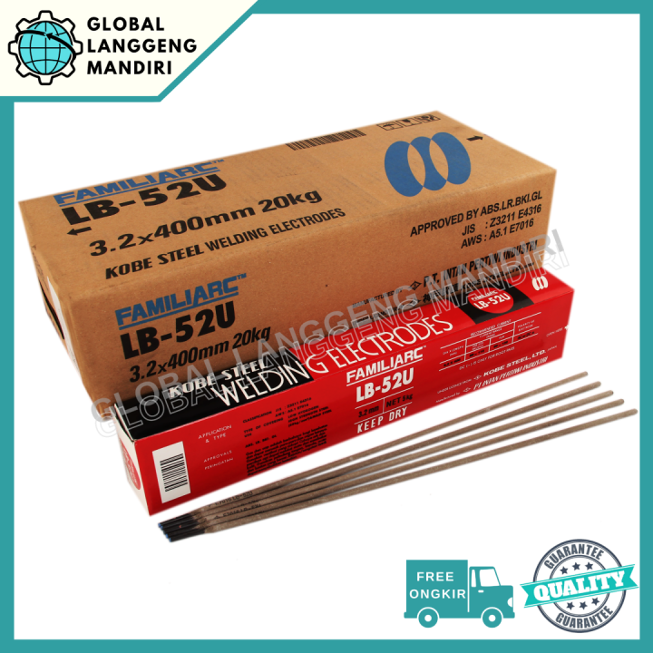 KAWAT LAS LB52U 3.2MM KOBELCO (5KG) / KAWAT LAS STICK LISTRIK LB 52U 3.2 MM KOBESTEEL | Lazada ...