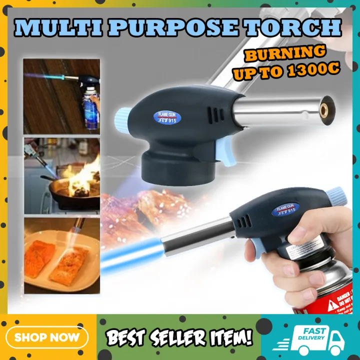 Torch Multi Purpose Camping BBQ Flame Gas Torch Gas Burner Gun Flame ...