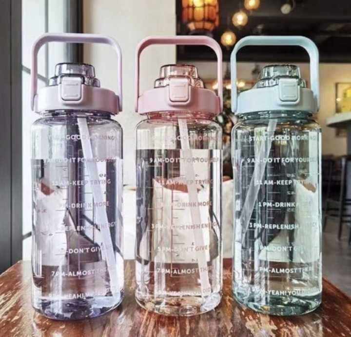 Botol Transparan Bening 2000ml Botol Minum 2 Liter Viral Botol Motivasi ...