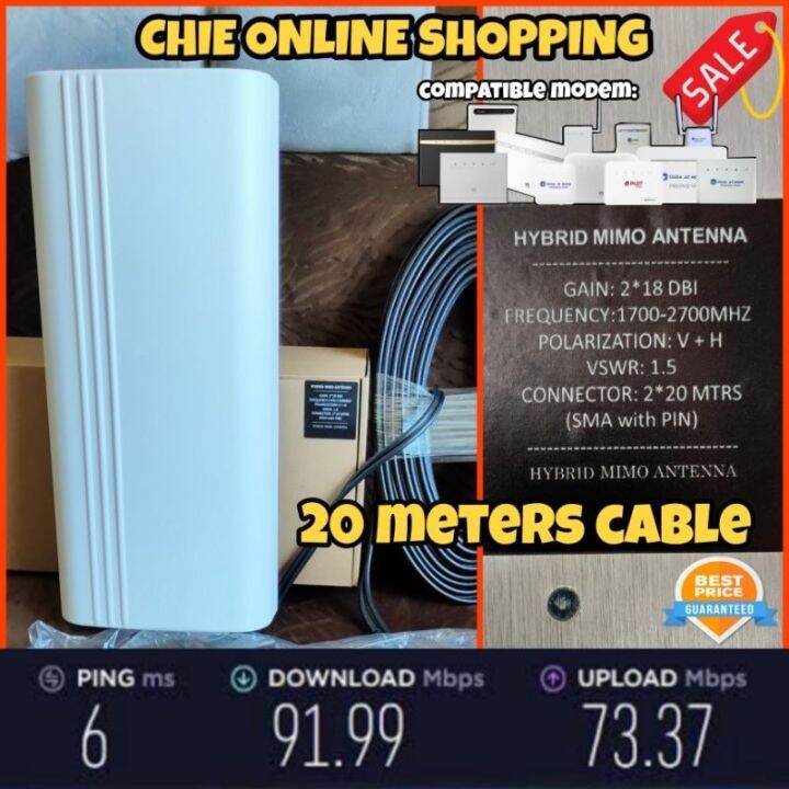 HYBRID MIMO ANTENNA 2x18 (36dbi) 100 ORIGINAL OUTDOOR ANTENNA CIGNAL ...