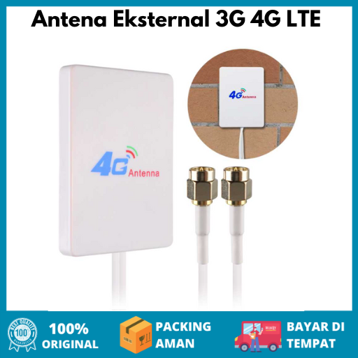 Antena Eksternal Wifi modem 3G 4G LTE 28dBi SMA Connector 2 Meter Cable / Alat Penguat Jangkauan ...