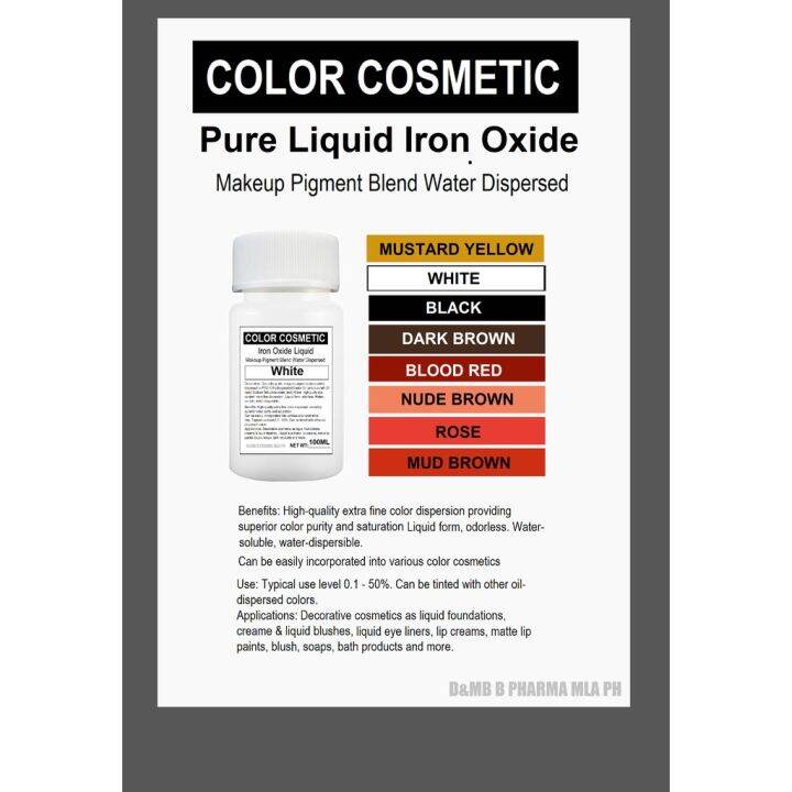 Iron Oxide Liquid Cosmetic Grade Water soluble for cosmetic colorant ...