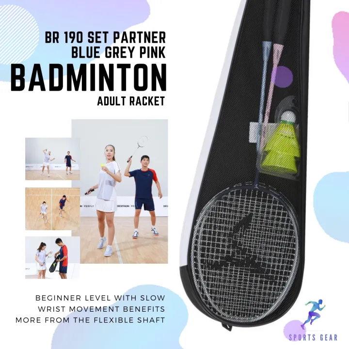 PERFLY ไม้แบด ไม้แบดมินตัน ชุดแร็คเก็ตแบดมินตันคู่สำหรับผู้ใหญ่รุ่น BR ...