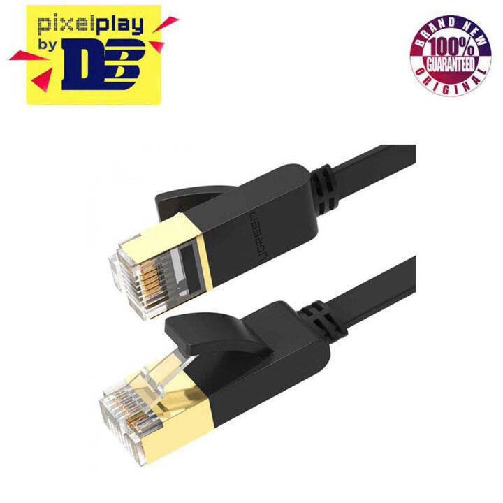 Ugreen Cat7 U/Ftp Flat Ethernet Cable - 3m (Black) (Nw106/11262 ...