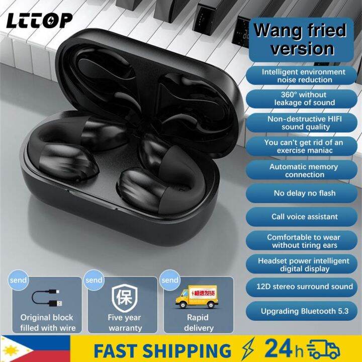 New Earphone Bone Conduction Earring Wireless Bluetooth 5.3 Headset ...