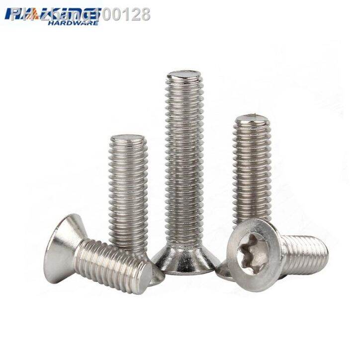100pcs/lot Six-Lobe Torx Flat Countersunk Head Screw Bolt M1.6 M2 M2.5 M3 M4 M5 M6 M8 304 A2-70 ...