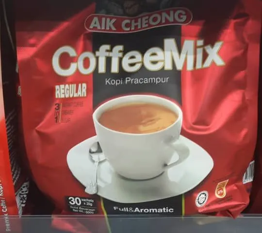 AIK CHEONG Coffee Mix 3in1 600g (20g x 30 sachets) - Regular 600g 益昌三合一即溶咖啡600克 | Lazada
