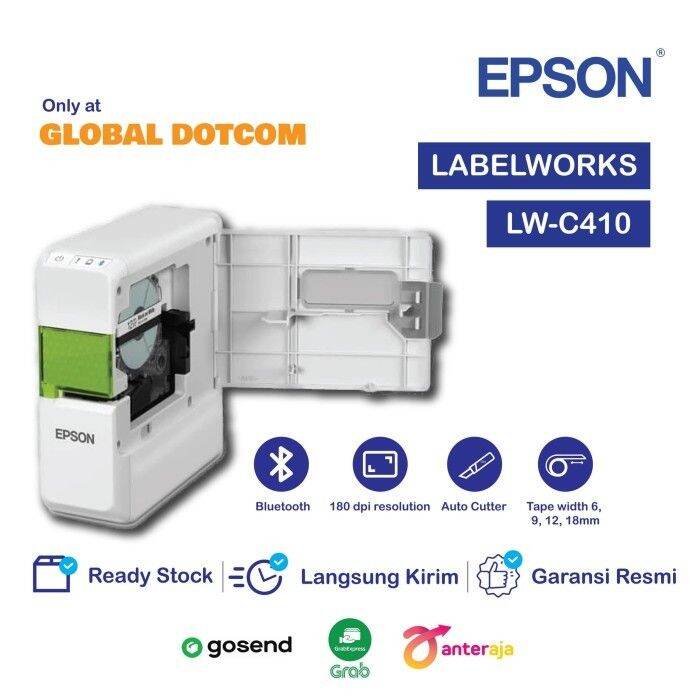 Epson LabelWorks LW-C410 Portable Sticker Label Printer - iOS Android ...