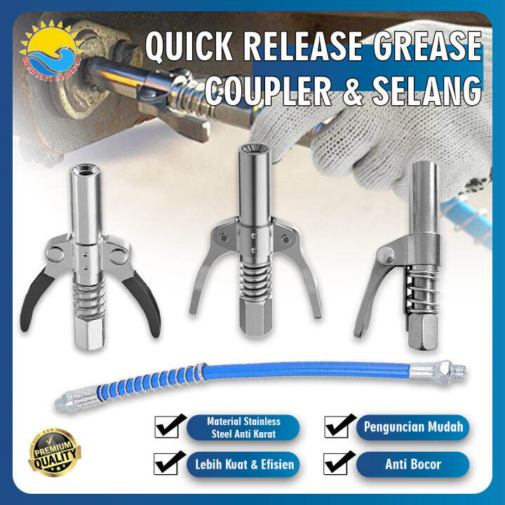 alat aplikasi minyak gemuk grease gun coupler high pressure | Lazada ...