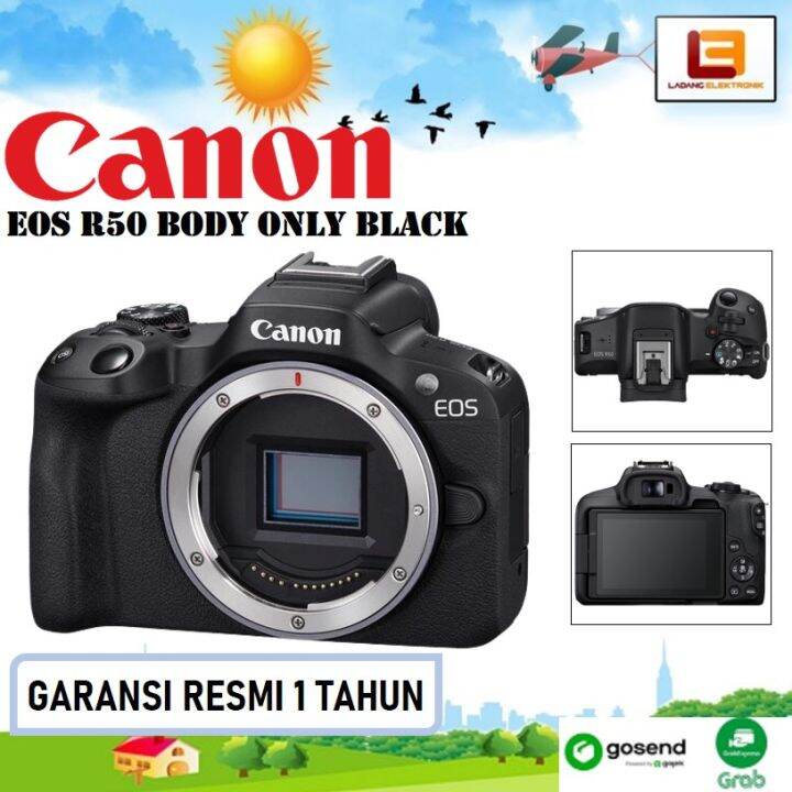 Canon EOS R50 Mirrorless Camera Body Only Black | Lazada Indonesia